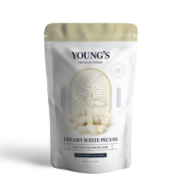 Creamy White Pecans Pouch - Large – Young's Premium Foods